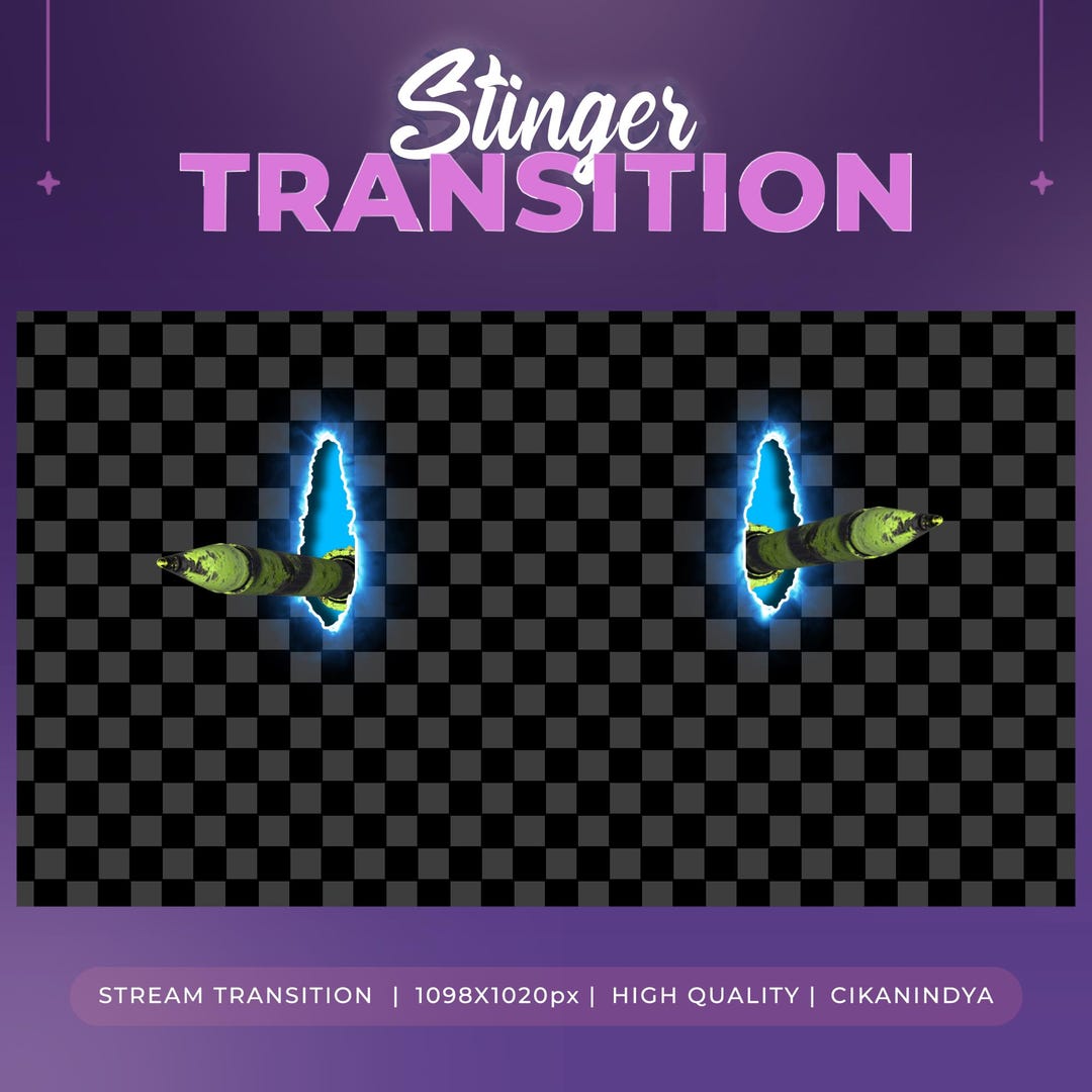 Stinger Transition Animated Spear for Streamers | Twitch Transition ...