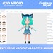 Adorable Chibi Girl 3D Vroid Model Midori Noneko for Whimsical Streams ...