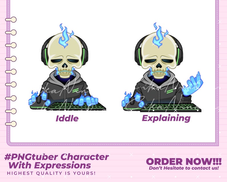 PNG Tuber Png Tuber Avatar Pngtuber Model Pngtuber Premade - Etsy