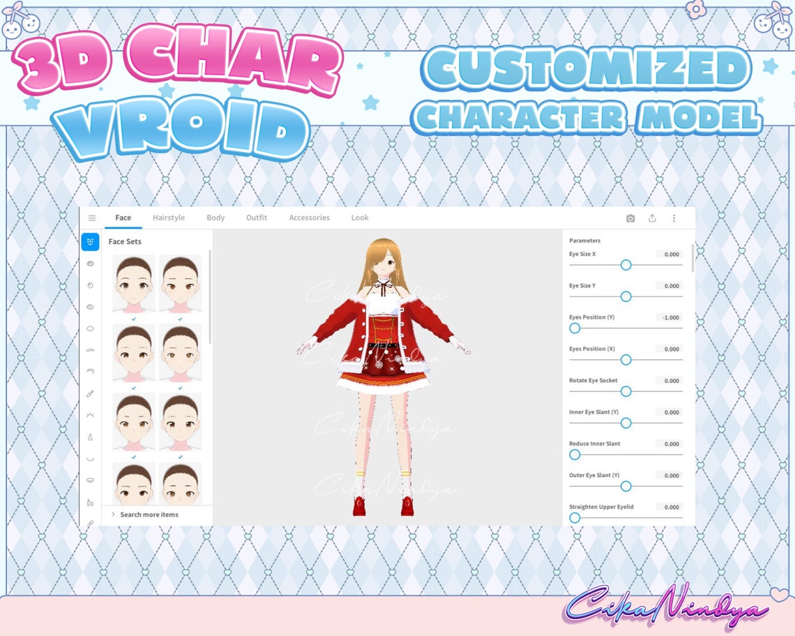 3D Vroid Character Vtuber Model Free Virtual Streamer - Etsy