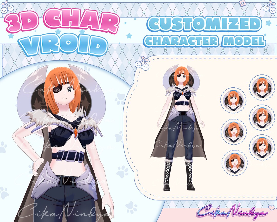 3D Vroid Character, Vroid, 3D, Vroid Model, Animated Character ...