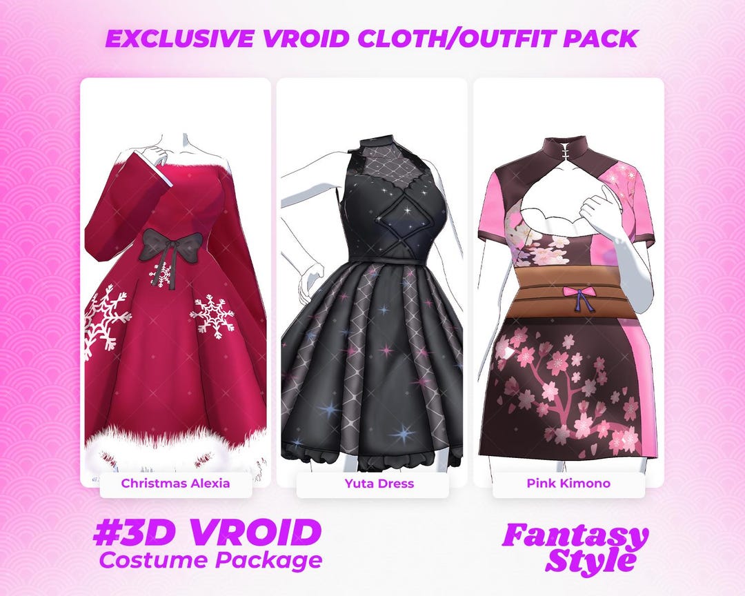Vroid Clothing Pack | Enchanting Fantasy Girl Outfit for 3D Vroid ...