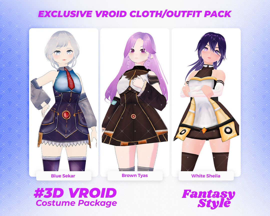 Vroid Clothing Pack, Vroid, Sexy Clothes, Costume, Clothes, 3d Arcane ...