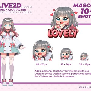 Vtuber Model Pack | Lovely Girl Complete Streaming Kit for Vtubers | 7 ...