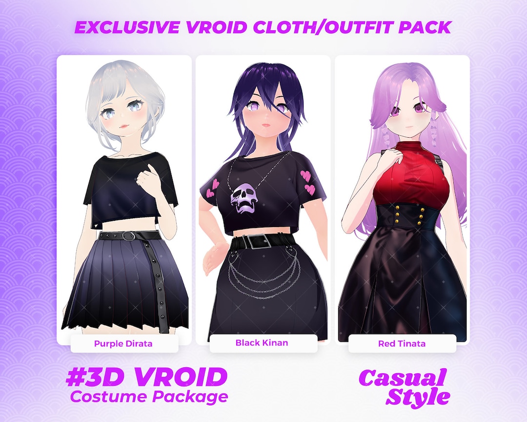 Vroid Clothing Pack, Vroid Assets, Modern Style, Vroid, Avatar Clothing ...