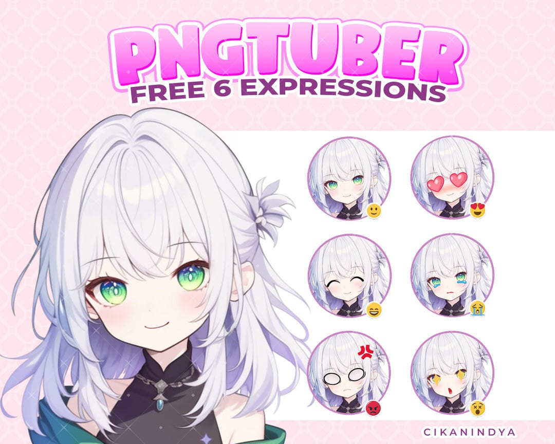Elegant Chibi Pngtuber Model – Perfect for Streamers - Etsy