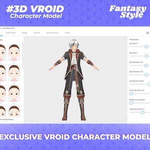 3D Vroid Character, Vtuber Model Free, 3d Model, Vtuber Model - Digital ...