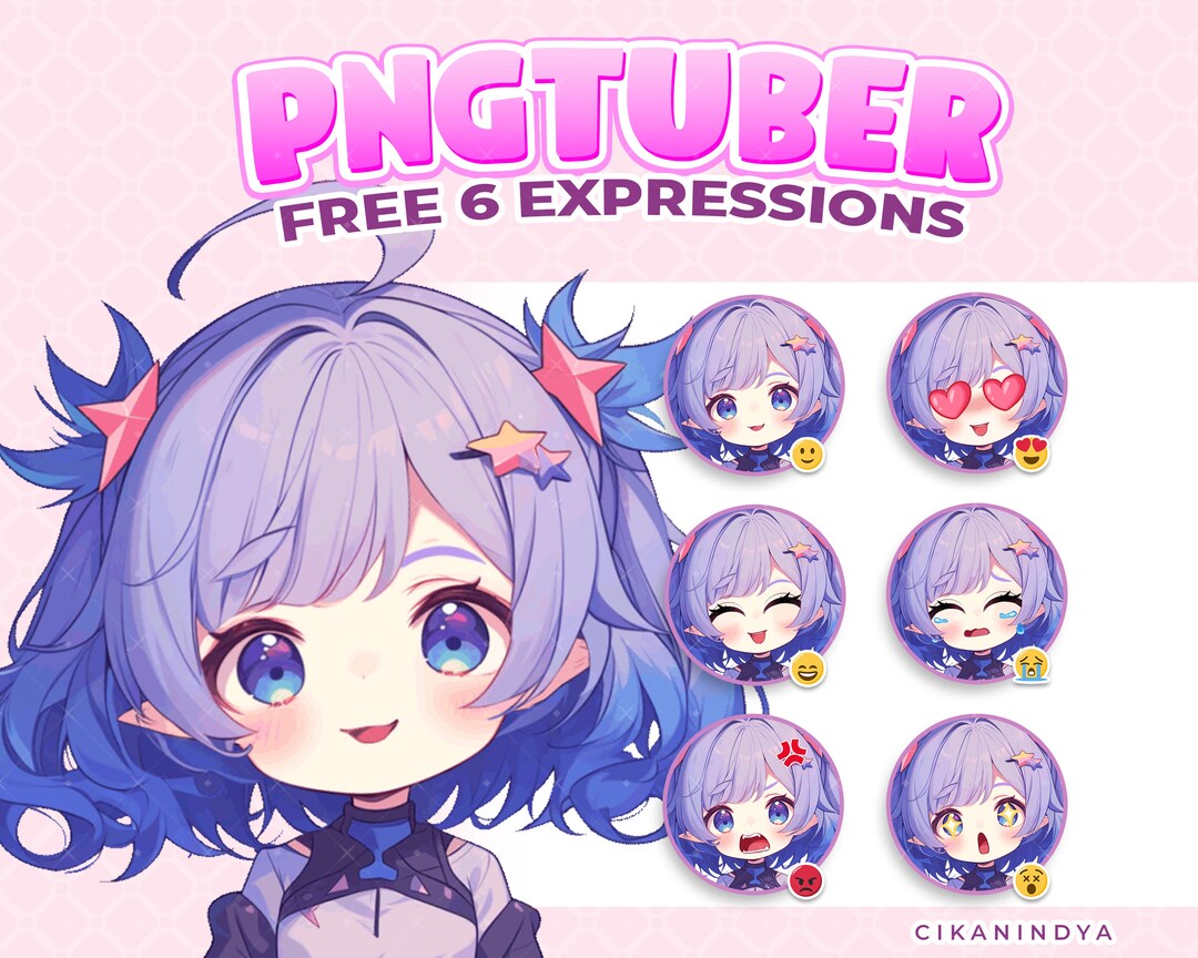 Elf PNG Tuber: Fantasy Streamer Avatar With Expressions - Etsy