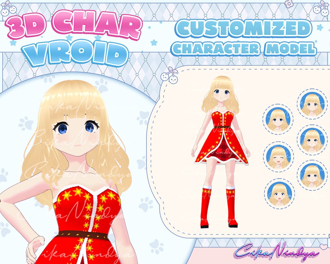 3D Vroid Character Vtuber Model Streamer Avatar Add - Etsy