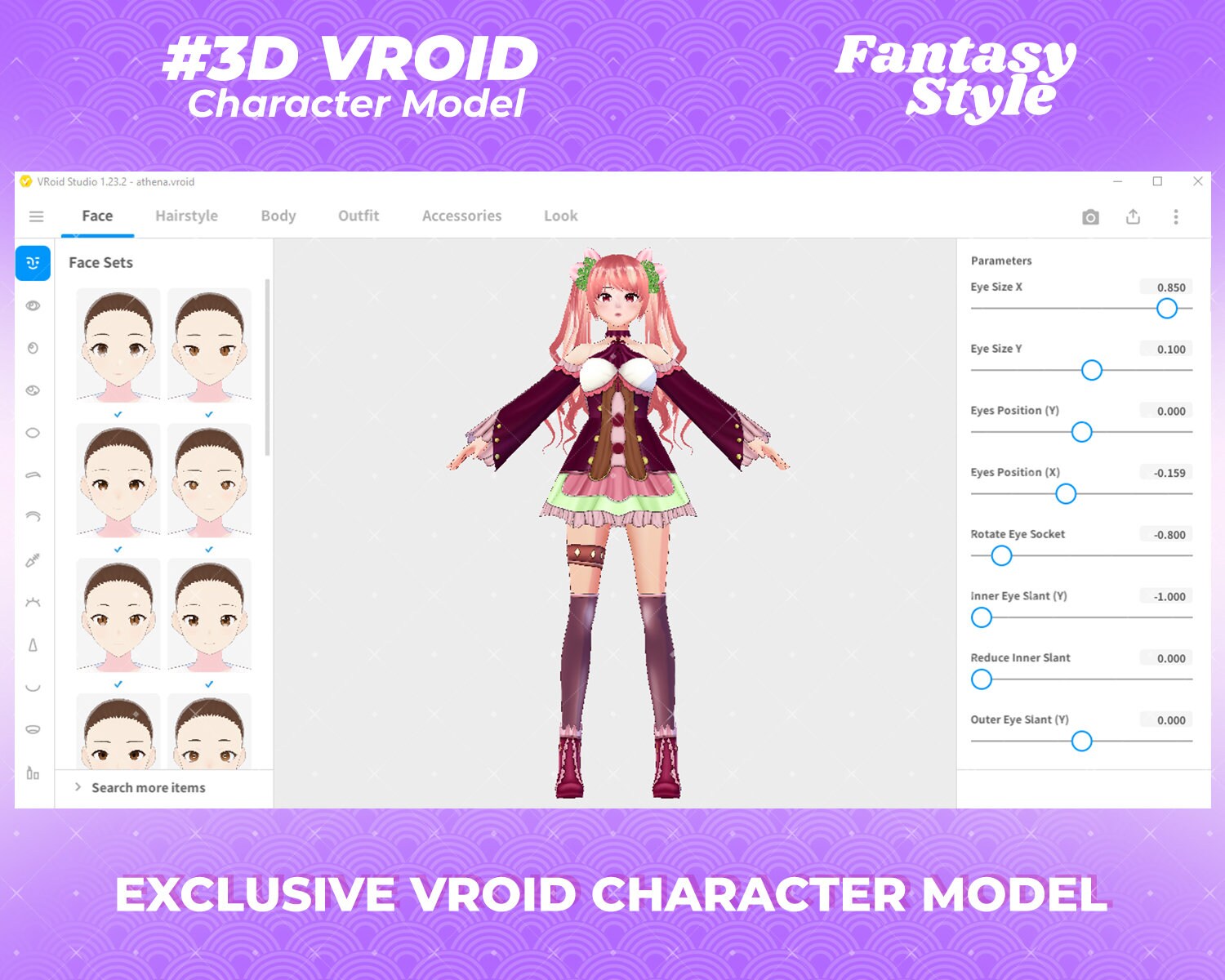Cyber World Explorer: High Tech Vroid 3D Character Athena - Etsy