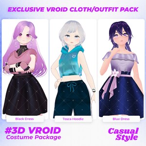 Vroid Clothing Pack, Influencer Outfits, Girl's Gear, Costume, Vroid ...