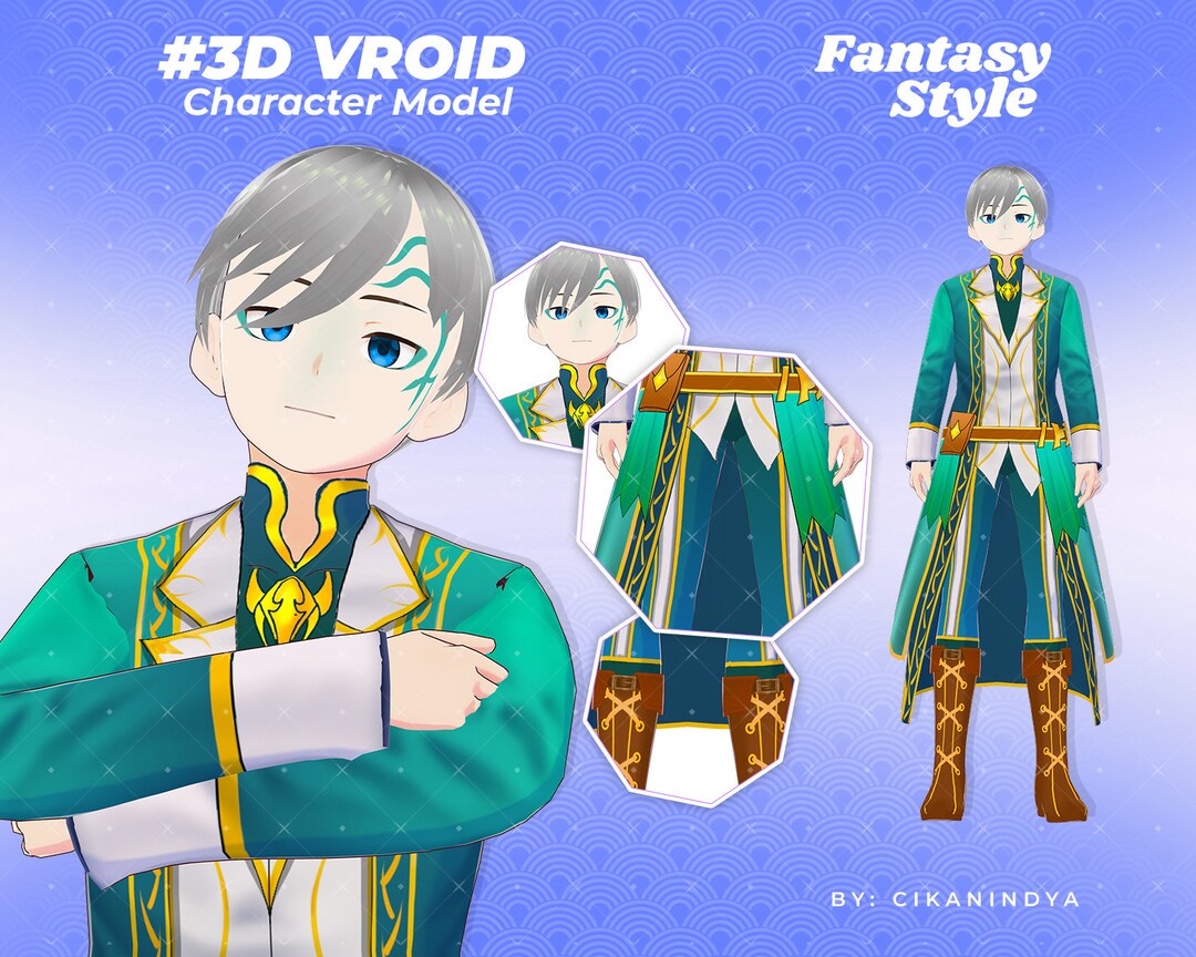 Soulful Serenade With 3D Vroid Model Naraka Anime Male for Streamer ...