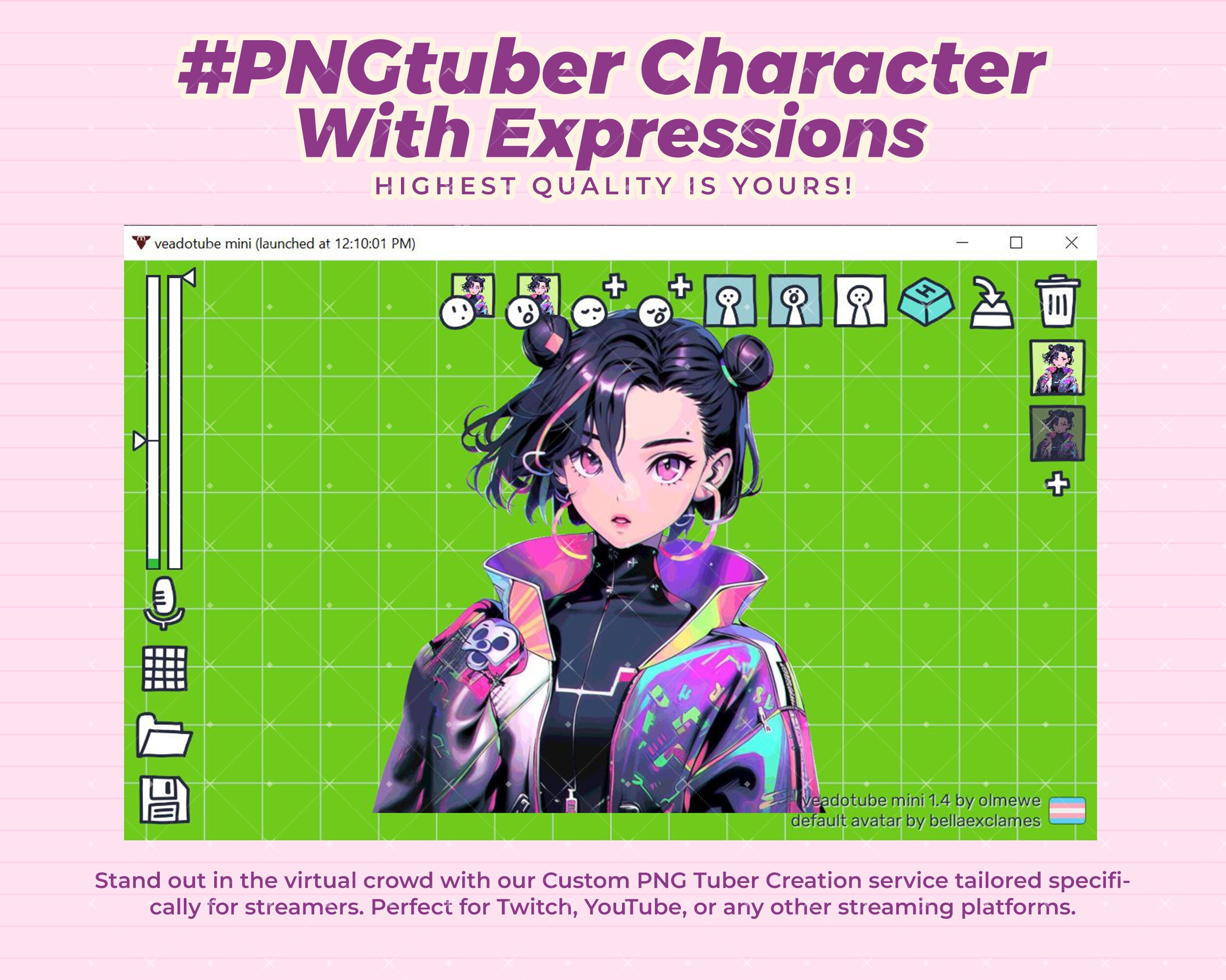 PNG Tuber | PNG Tuber Cyberpunk Avatar Collection for Streamers | 2 ...