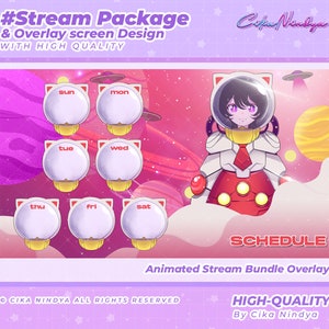 Fantasy Astronaut Vtuber Stream Overlay Package - Etsy
