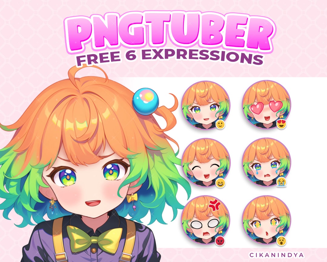 PNG Tuber | Star-themed Yellow-haired PNG Tuber Avatar for Streamers ...