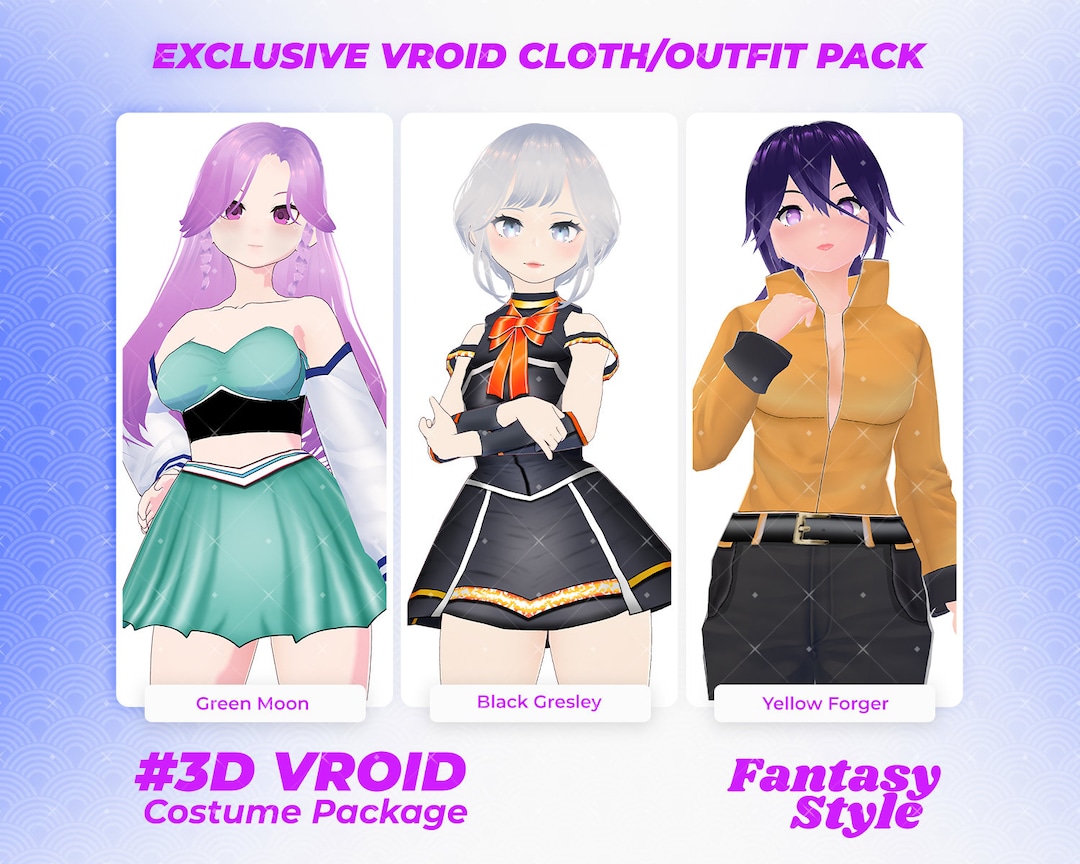 Fantasy Outfit, Vroid Clothing Pack, Virtual Fashion, Theme Clothes ...