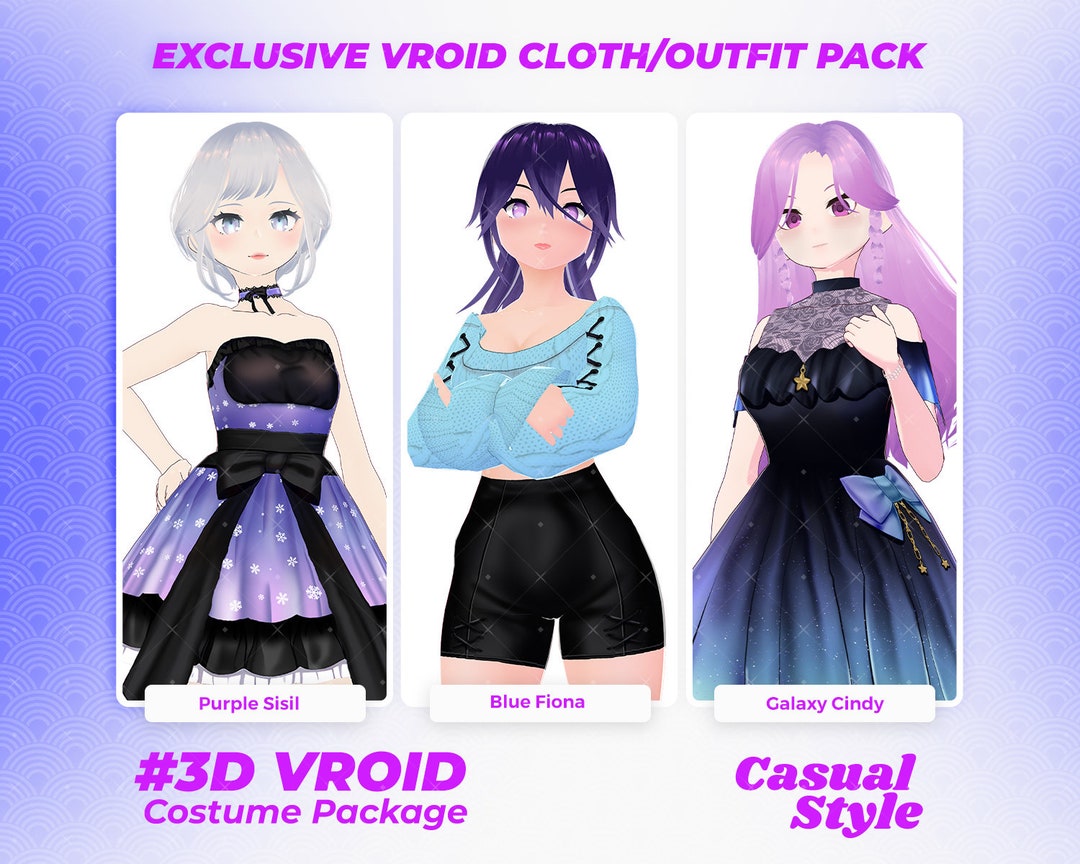 Vroid Clothing Pack, Paradise Vroid, Costume, Kawaii Clothes, Aesthetic ...