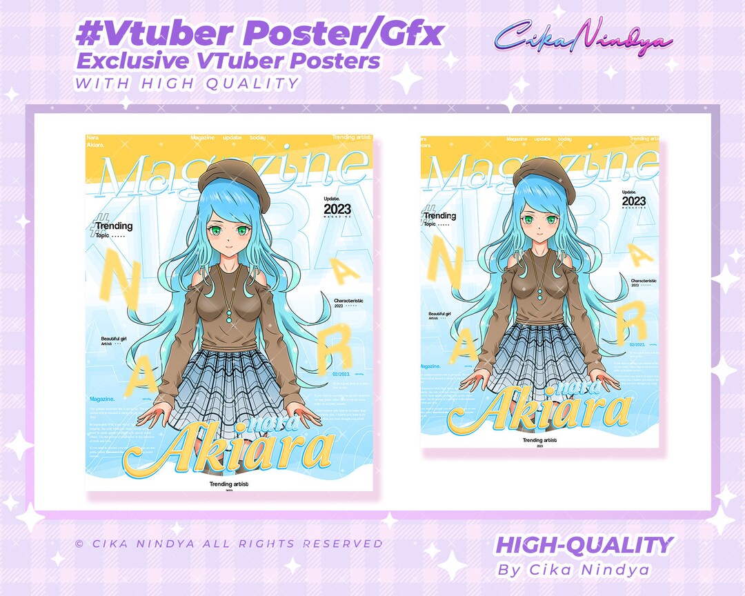 Virtually Yours Vtuber Posters for Online Celebrities Vtuber Posters, Streaming Art, Virtual ...