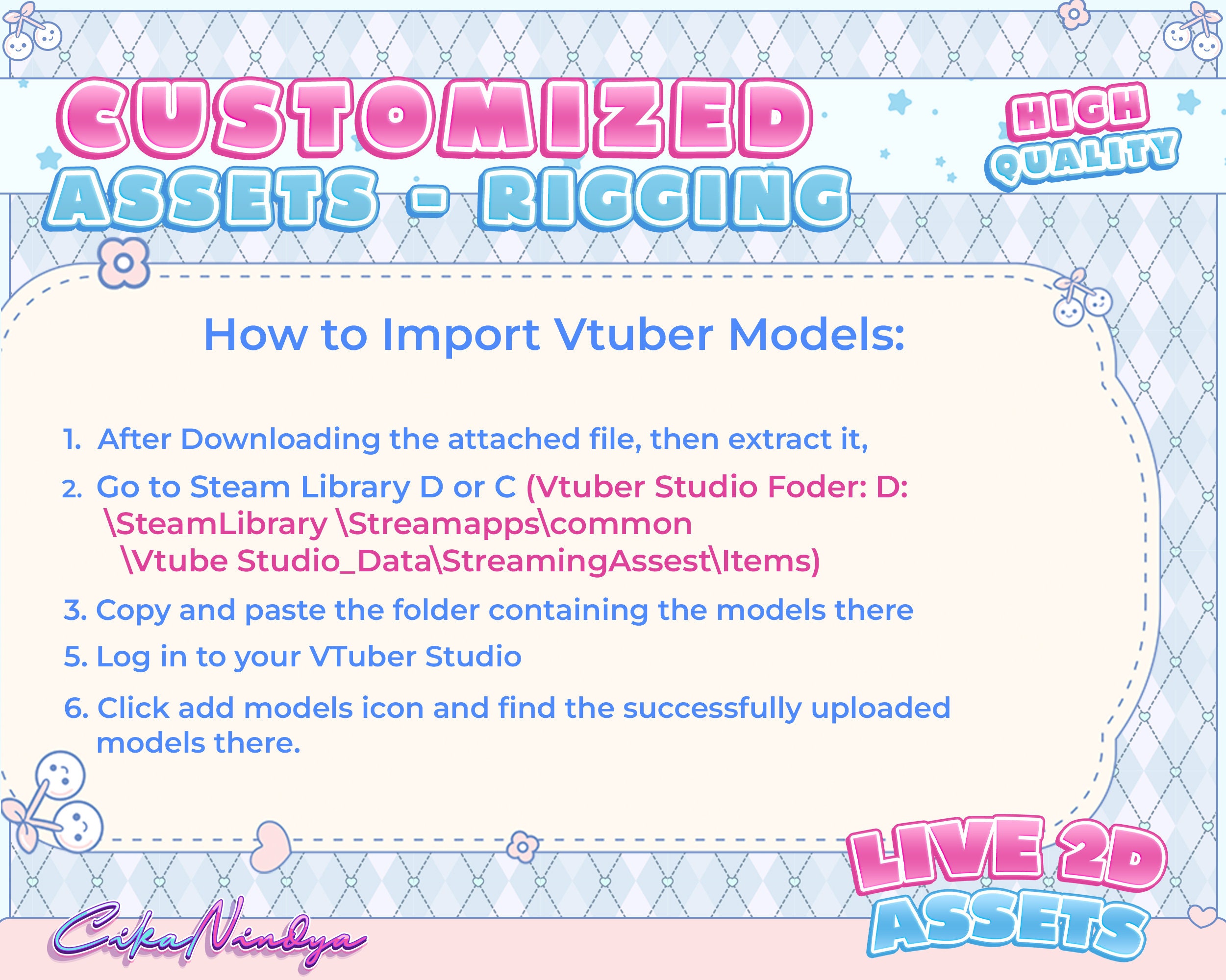 Vtuber Assets Live2d Asset Design Asset Twitch Assets - Etsy