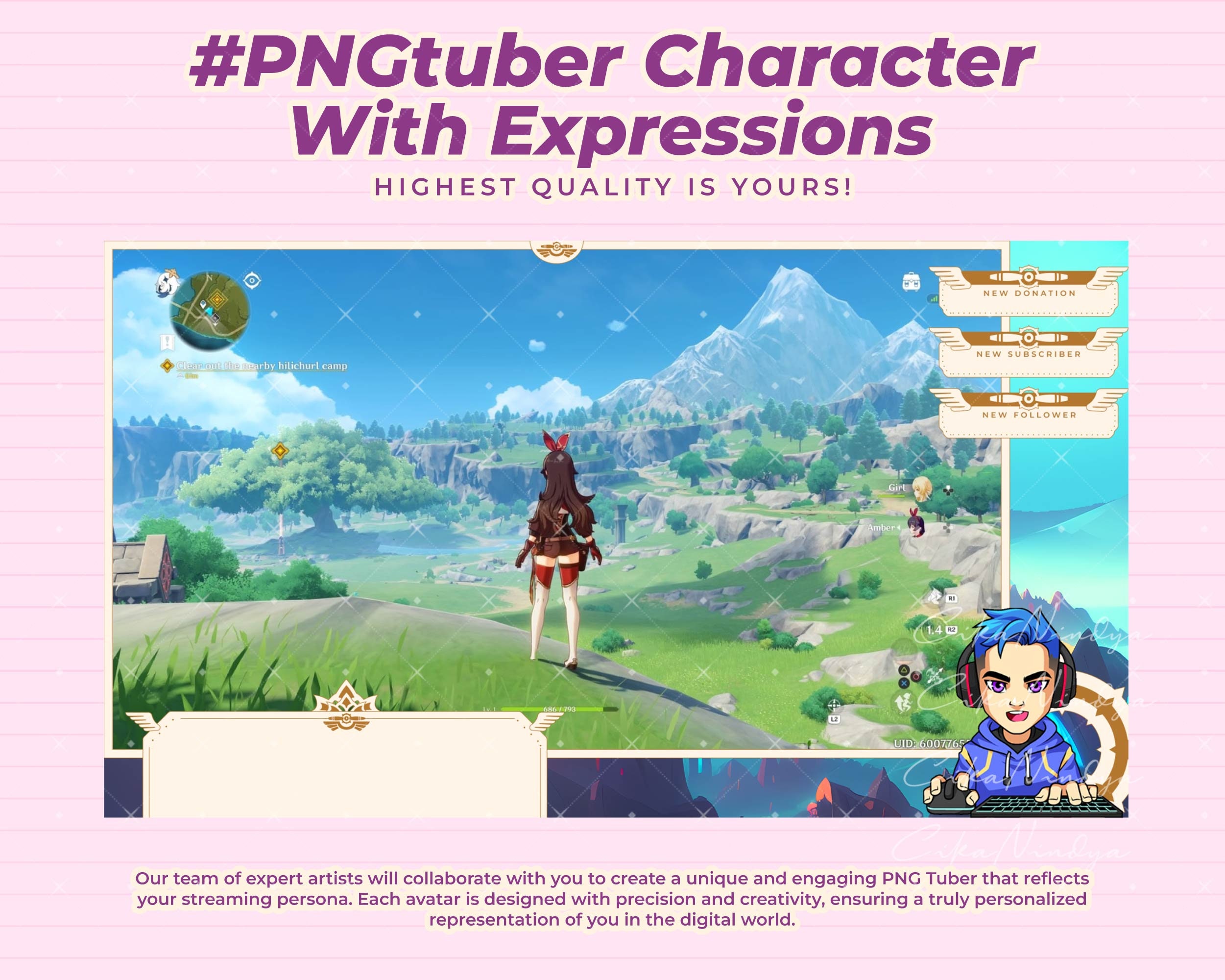 Pngtuber Pngtuber Avatar Pngtuber Premade Pngtuber - Etsy