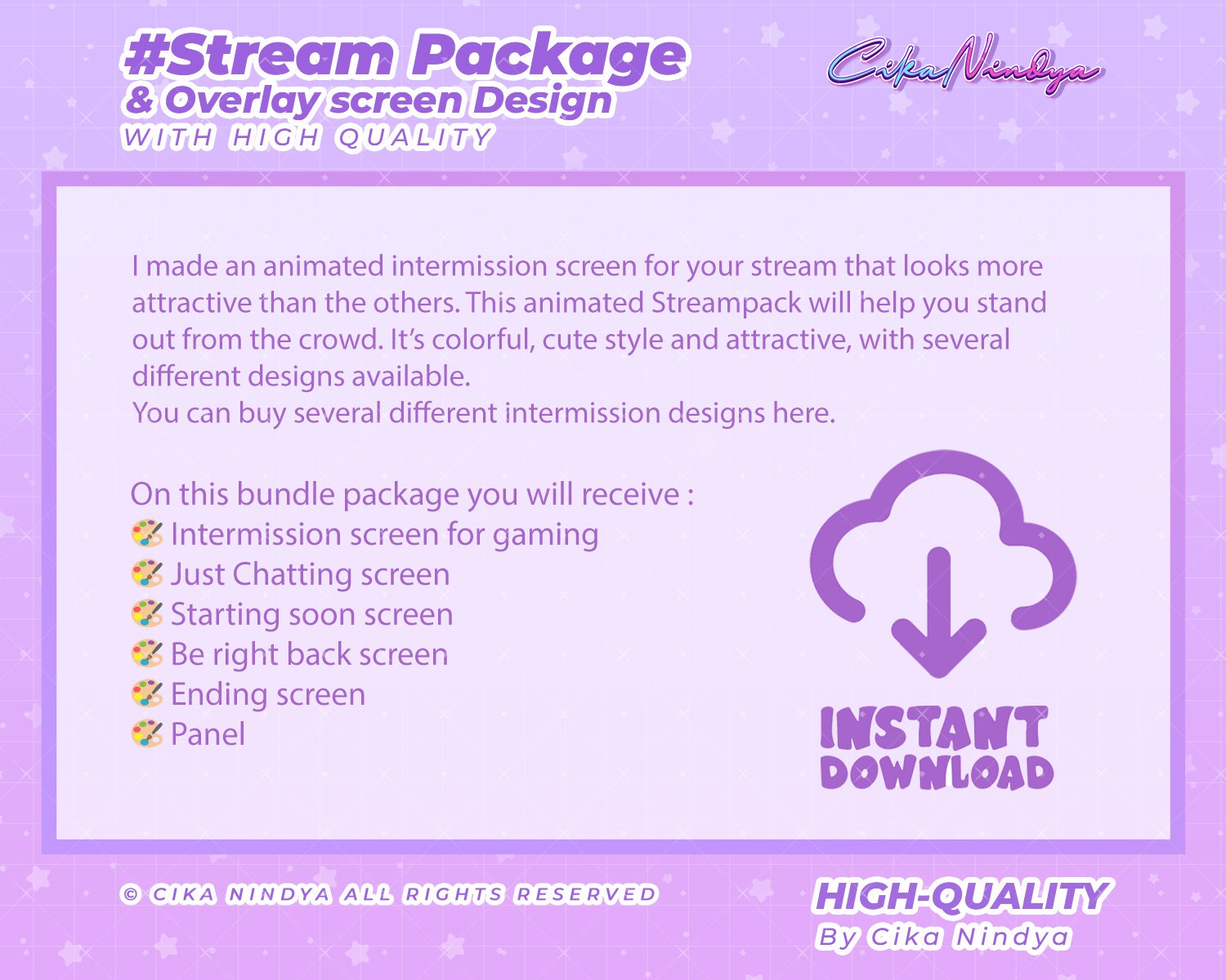 Pink Theme Stream Overlay Package: Gaming Broadcast Graphics (PSD/PNG ...