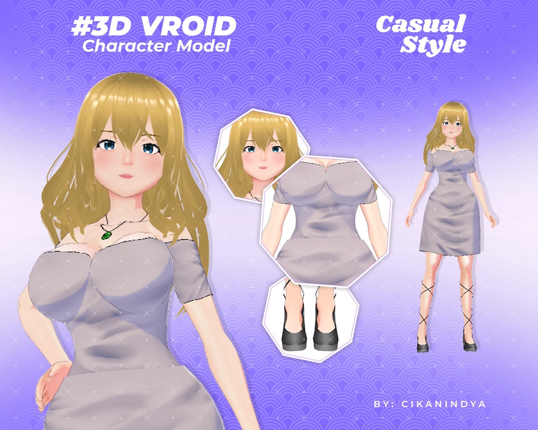 Innovative 3D Vroid Model Anime Girl Hoshiko Hito for Creative ...