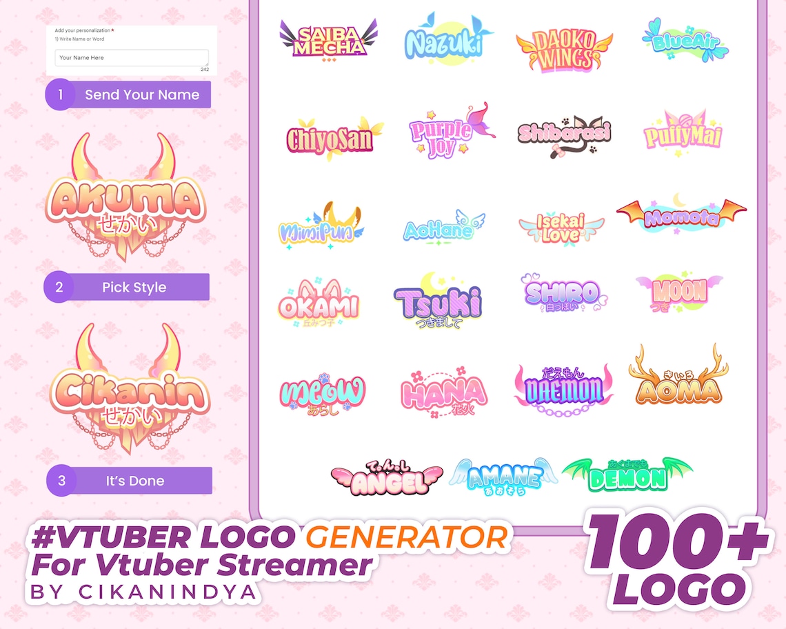 Personalized Cute Logo Templates Design Service Custom Cute - Etsy