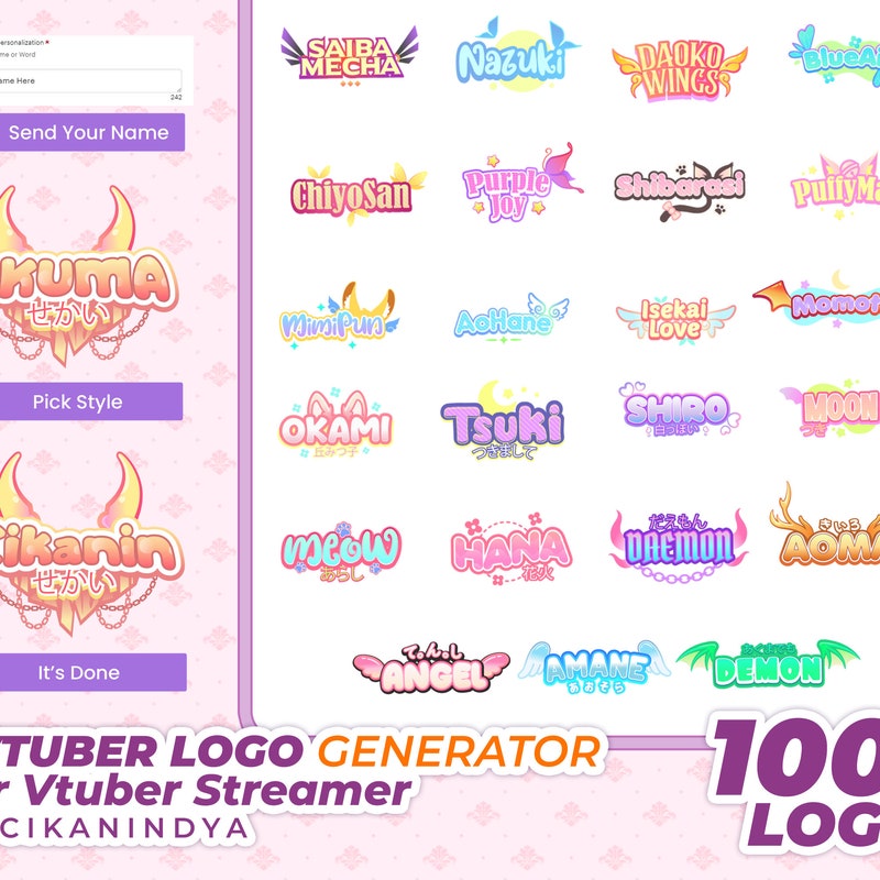 Vtuber Logo Templates - Etsy