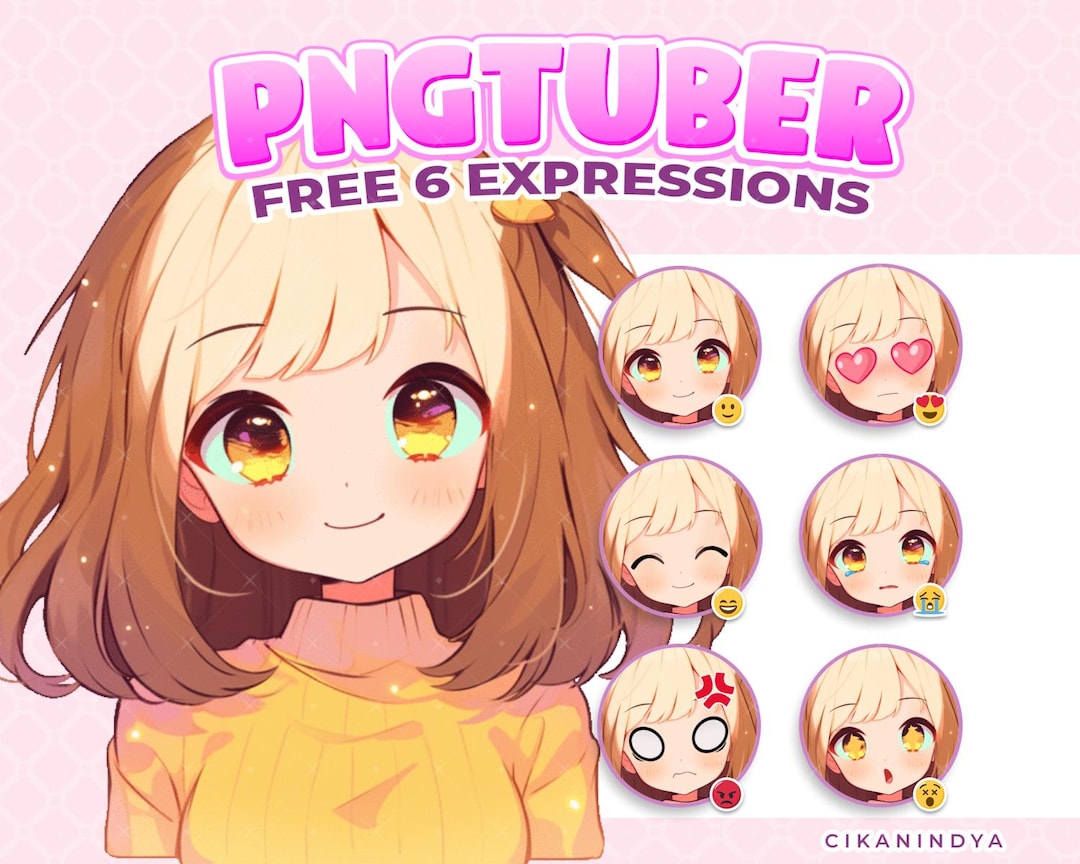 PNG Tuber | Warm Autumn PNG Tuber Avatar With Golden Eyes and Cozy ...
