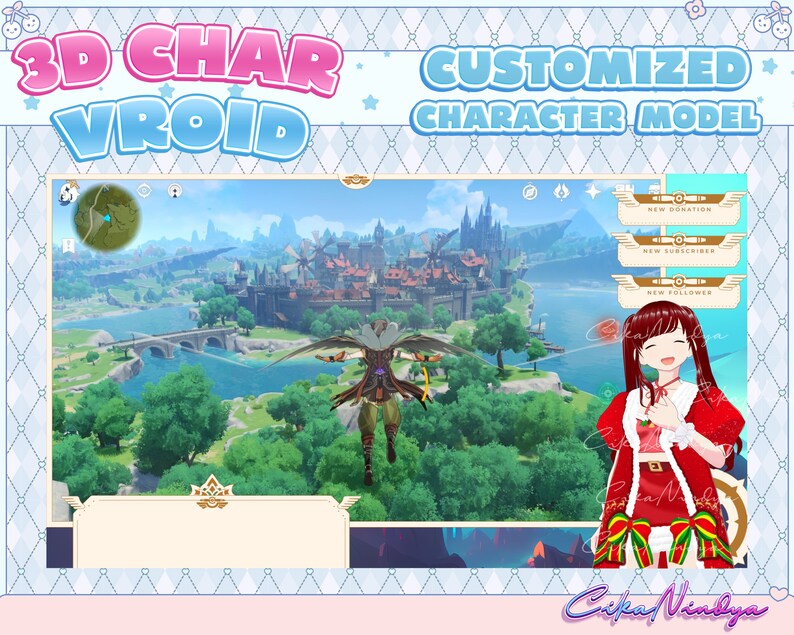 3D Vroid Character Vtuber Model 3d Model Commission - Etsy