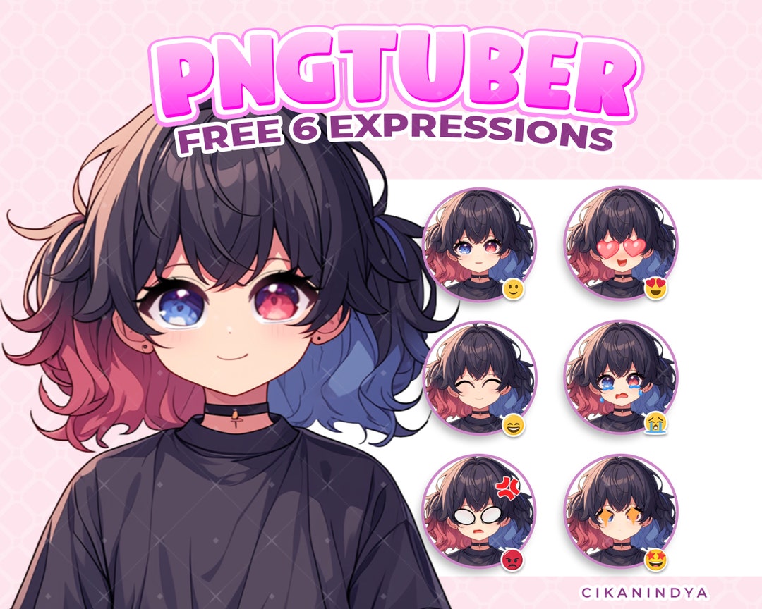 PNG Tuber | Tuber Chibi Girl With Black Clothes for Streaming High ...