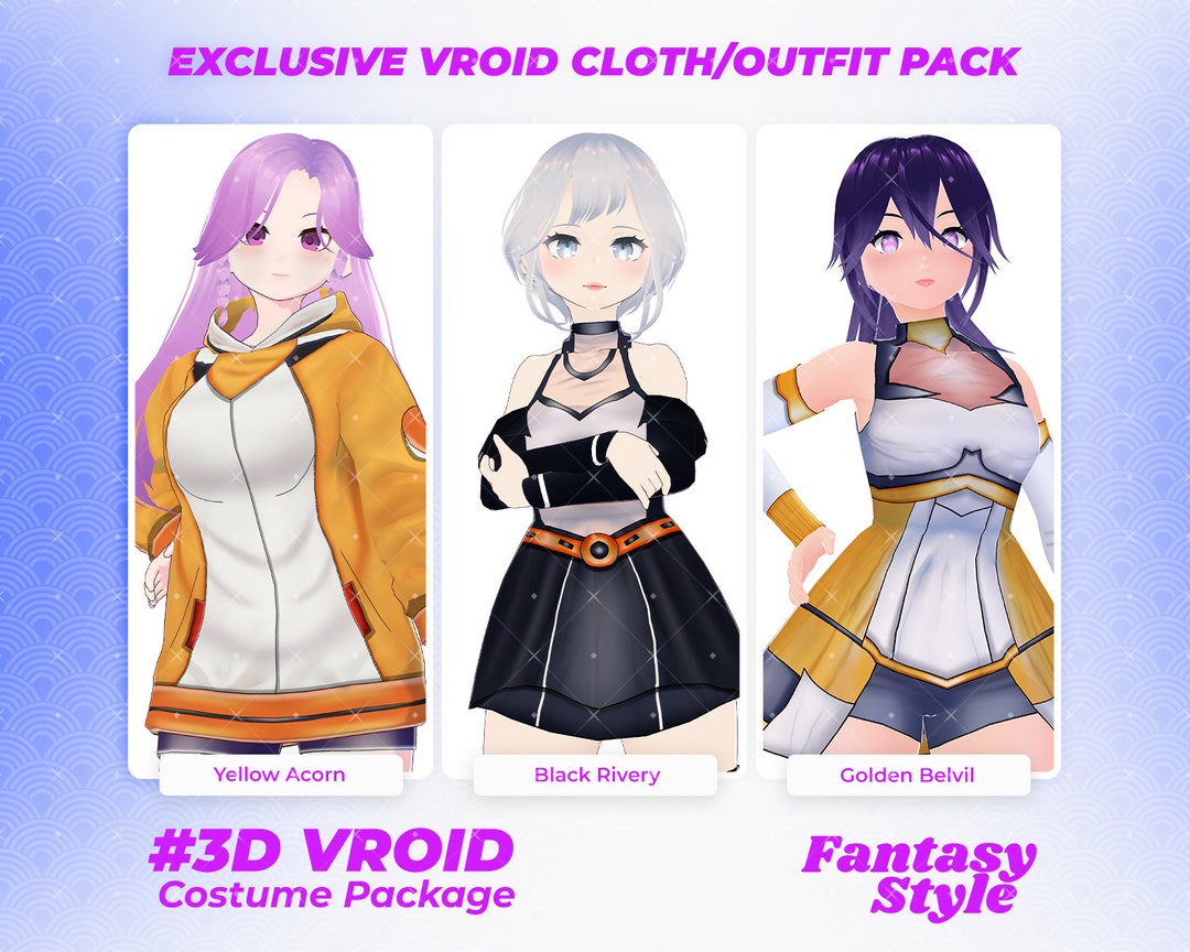 Girl Hero Outfits for Fighting on Streaming - Vroid Clothing Pack ...