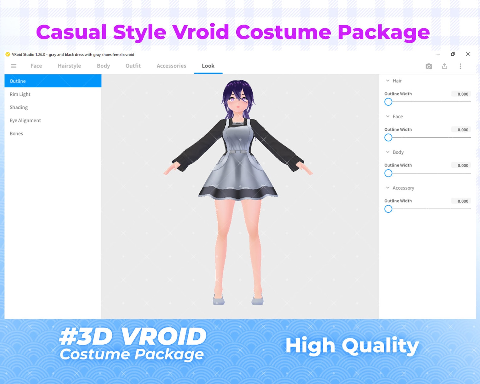 Vroid Clothing Pack, Stylish Vroid, Modern Style, Avatar Clothing ...