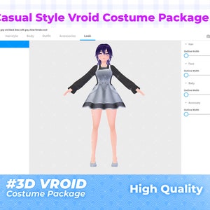 Vroid Clothing Pack, Stylish Vroid, Modern Style, Avatar Clothing ...