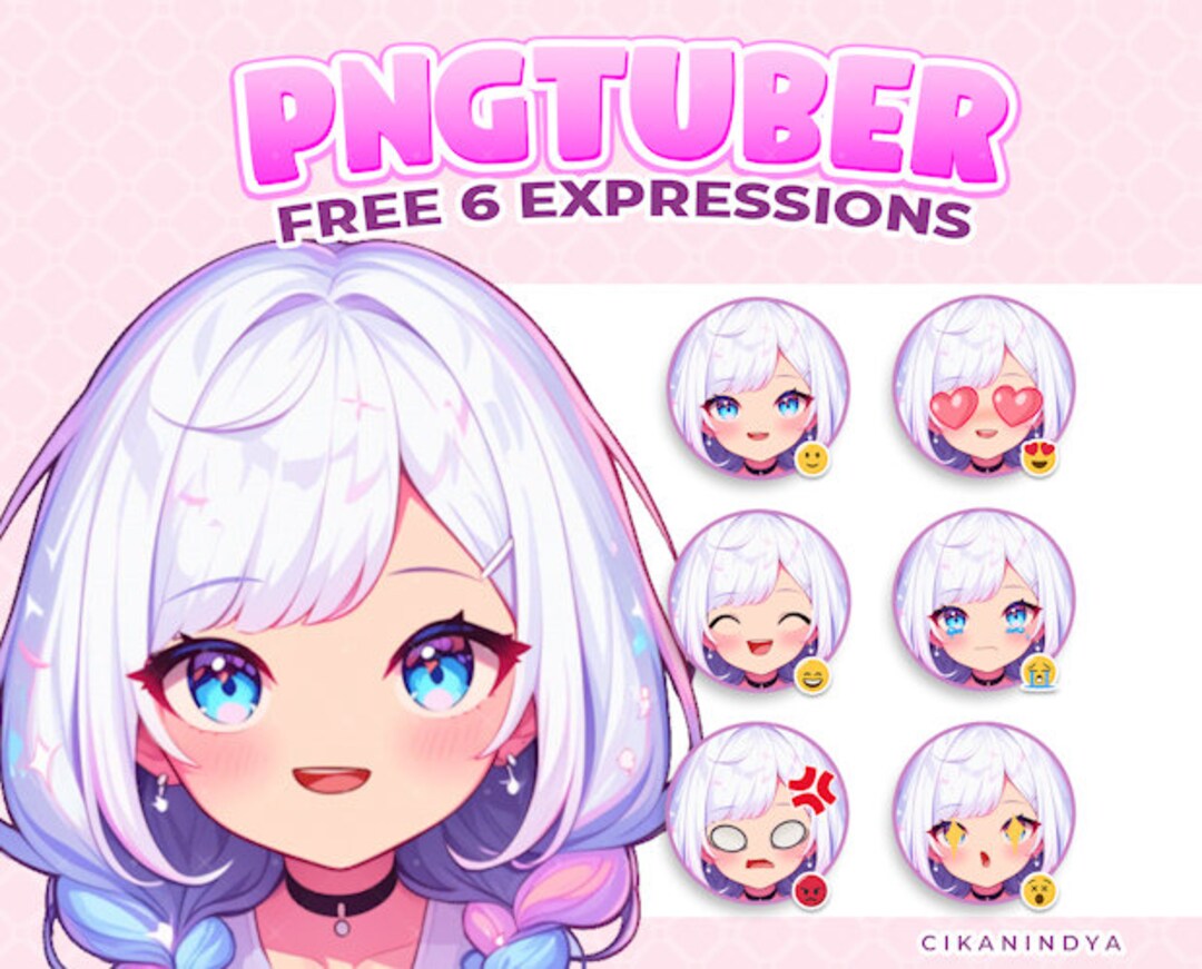 PNG Tuber | Adorable Characters for Streamer Excellence | Get 6 Poses ...