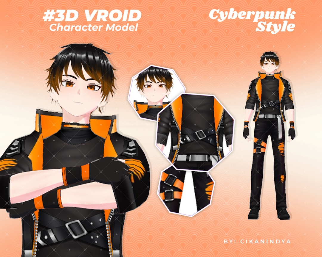 Elite 3D Vroid Character Male Chizuru Banko for Dynamic Streamers - 3D ...