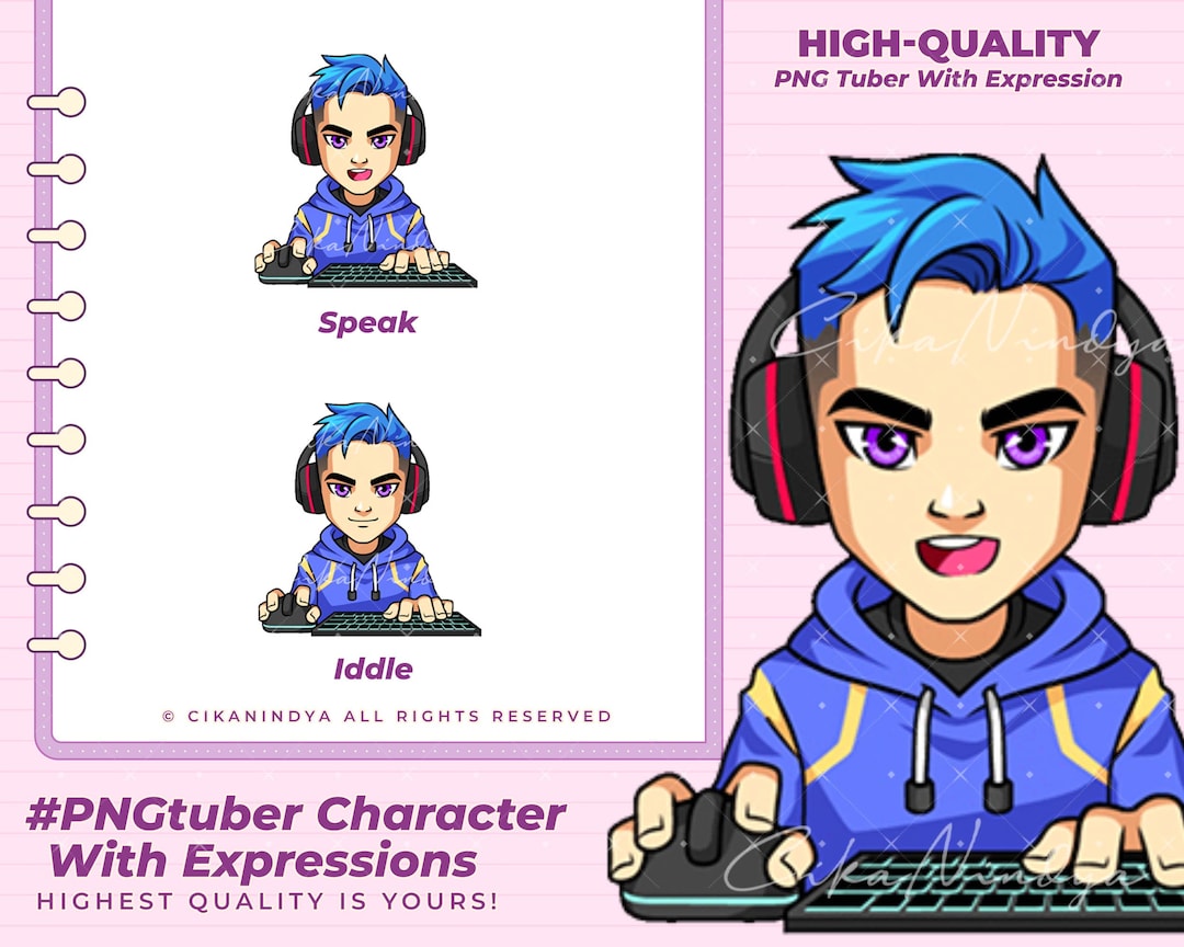 Pngtuber, Pngtuber Avatar, Pngtuber Premade, Pngtuber Commission ...