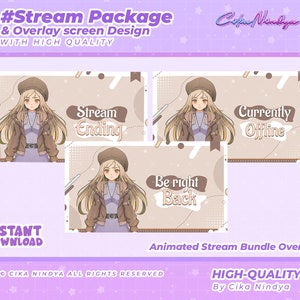 Vtuber Stream Overlay Pack: Twitch/youtube Gaming Graphics (PSD/PNG/JPG ...