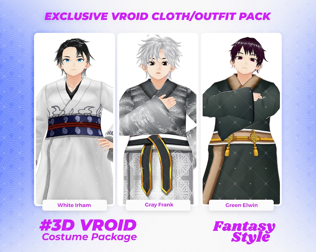 Vroid Clothing Pack, Virtual Cosplay, Streamer Character - Mystic ...