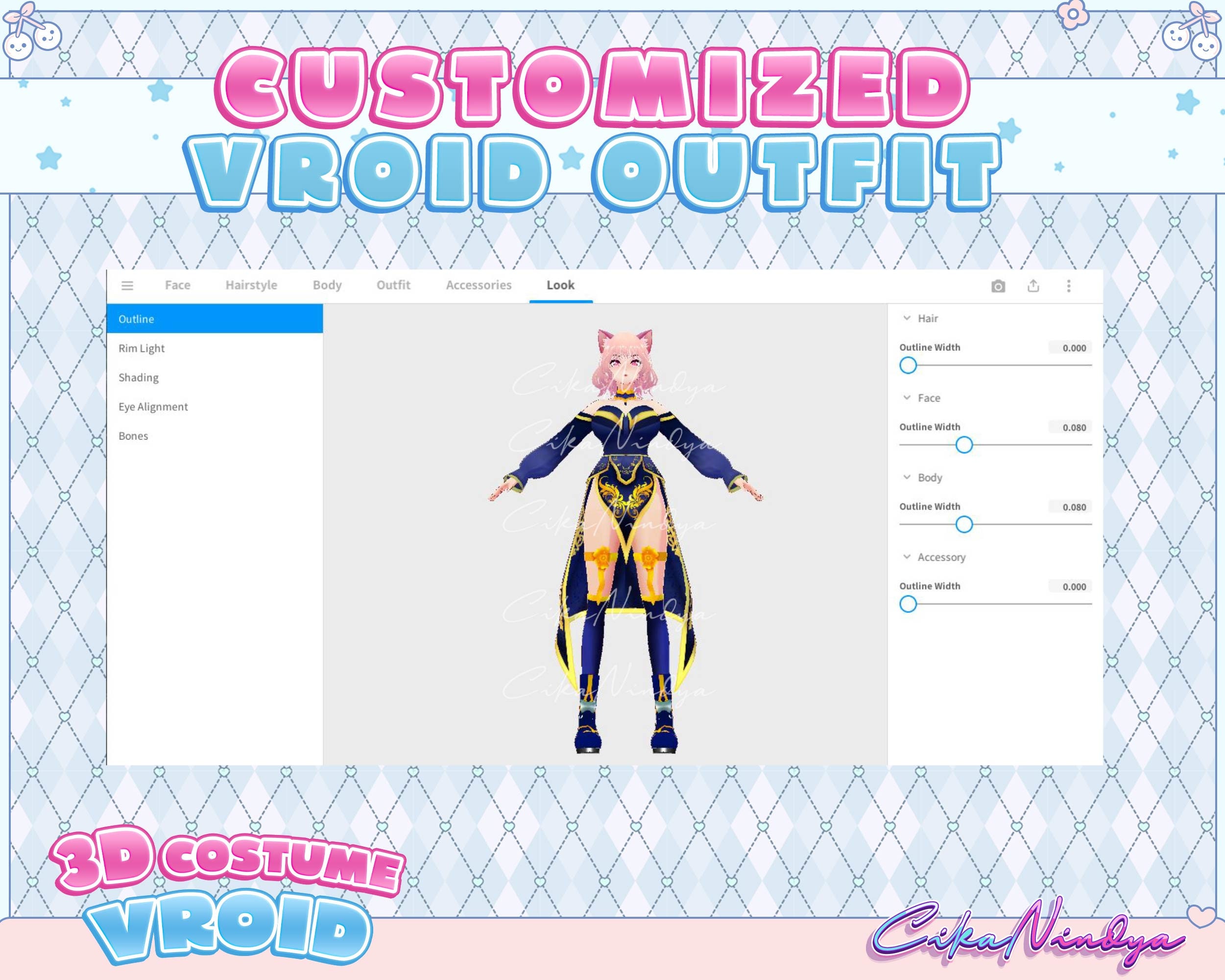 Level up Your Vtuber Stream With Eye-catching 3D Vroid Costume - Etsy