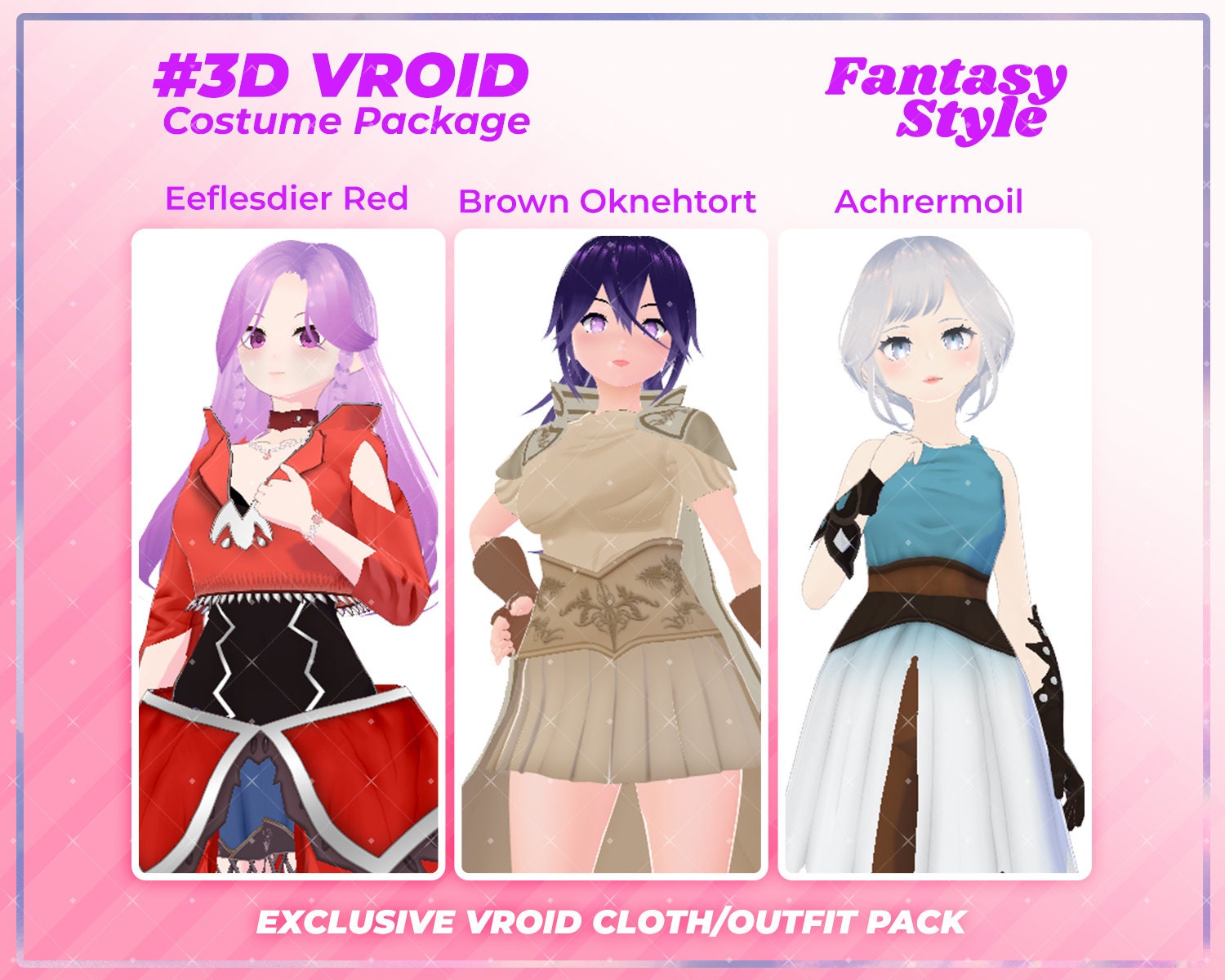 Vroid Clothing Pack Vroid Assets Vroid Outfit Cosplay - Etsy