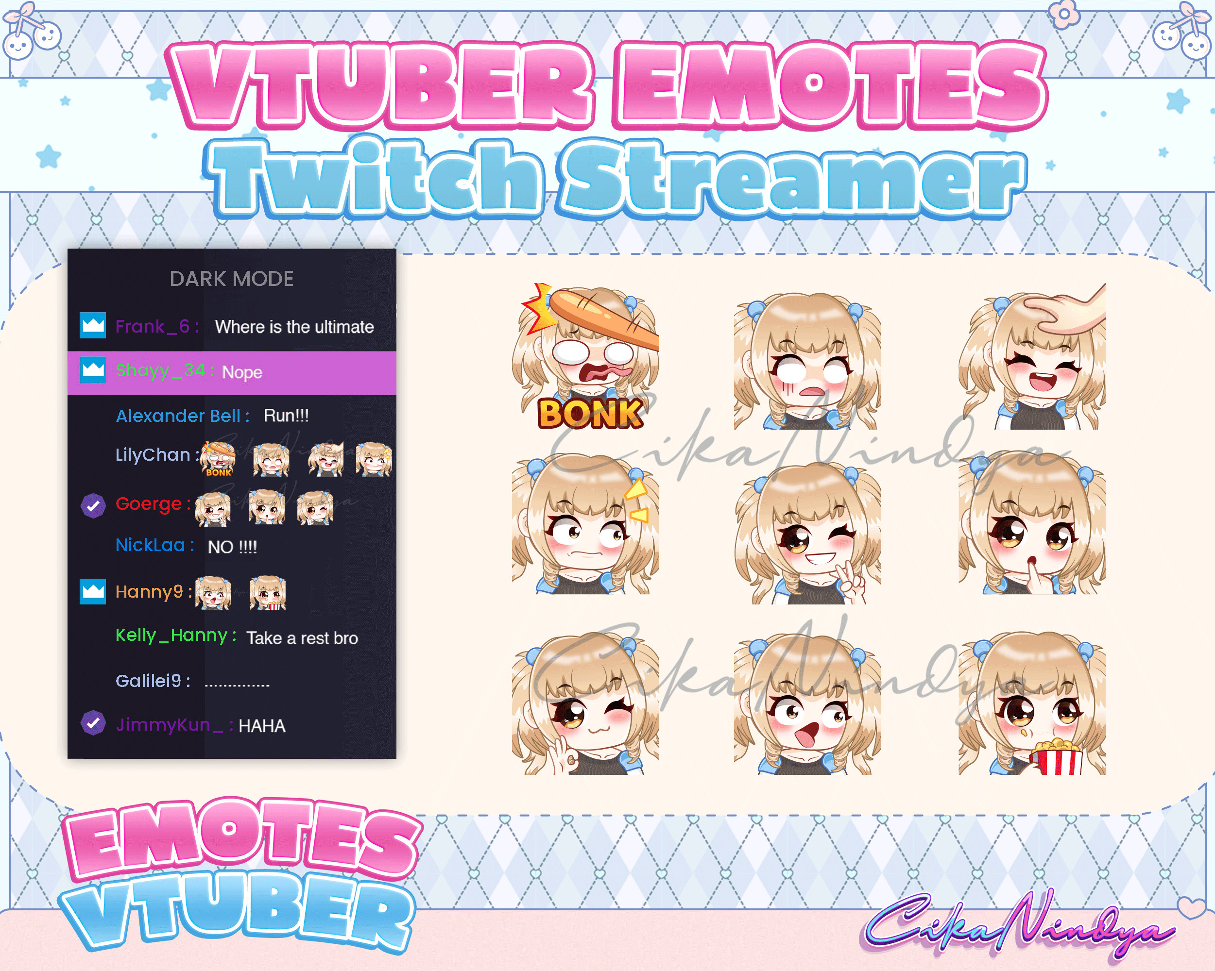 Vtuber Emote Anime Emote Twitch Emote Game Emote Emote - Etsy