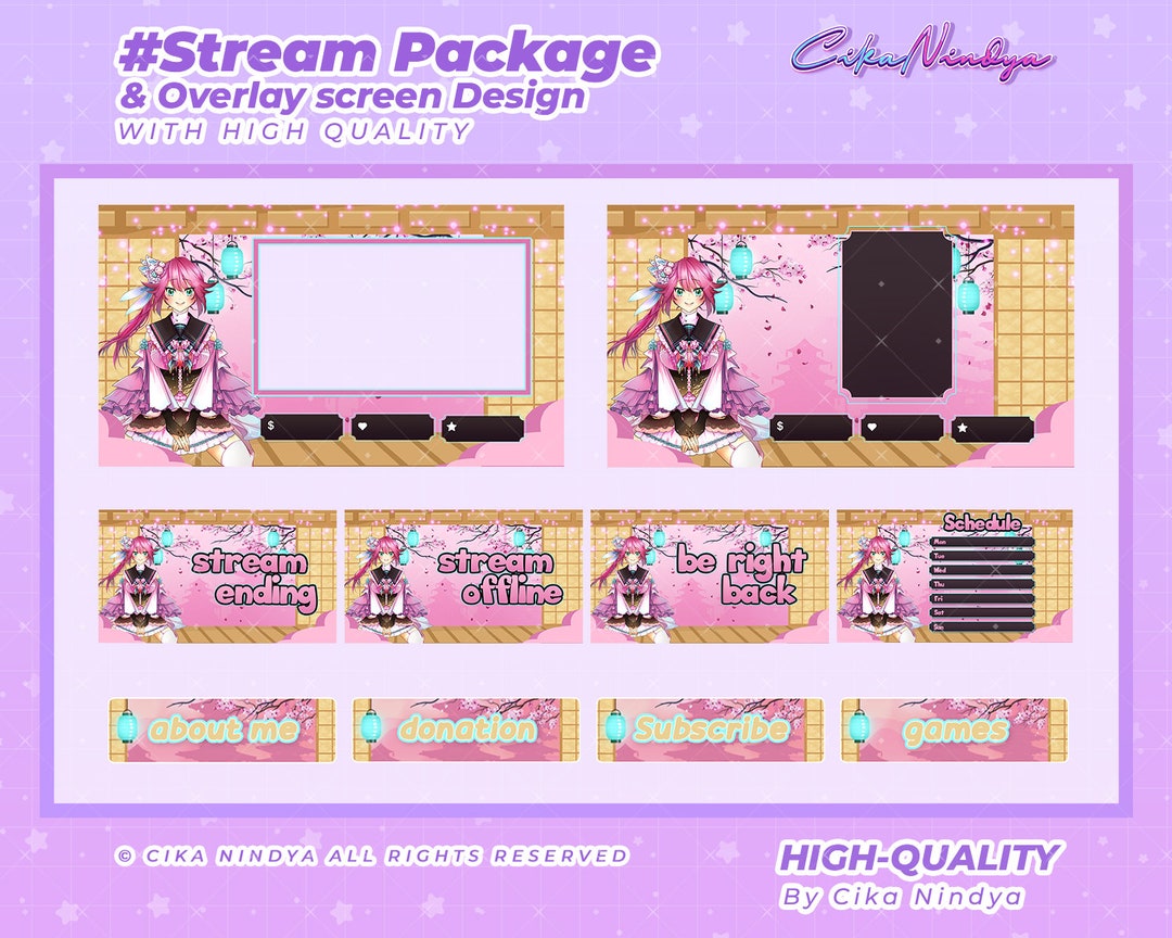 Vlogger Dream Overlay Set Stylish Graphics for Lifestyle Streams ...