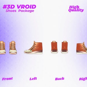 3D Vroid Shoes Pack, Vroid Assets, Costume, Vroid Avatar, Virtual ...