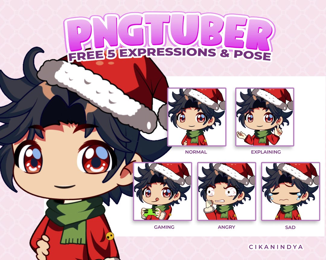 Custom-like Dual-tone Pngtuber – Chibi Male Anime Character - Etsy