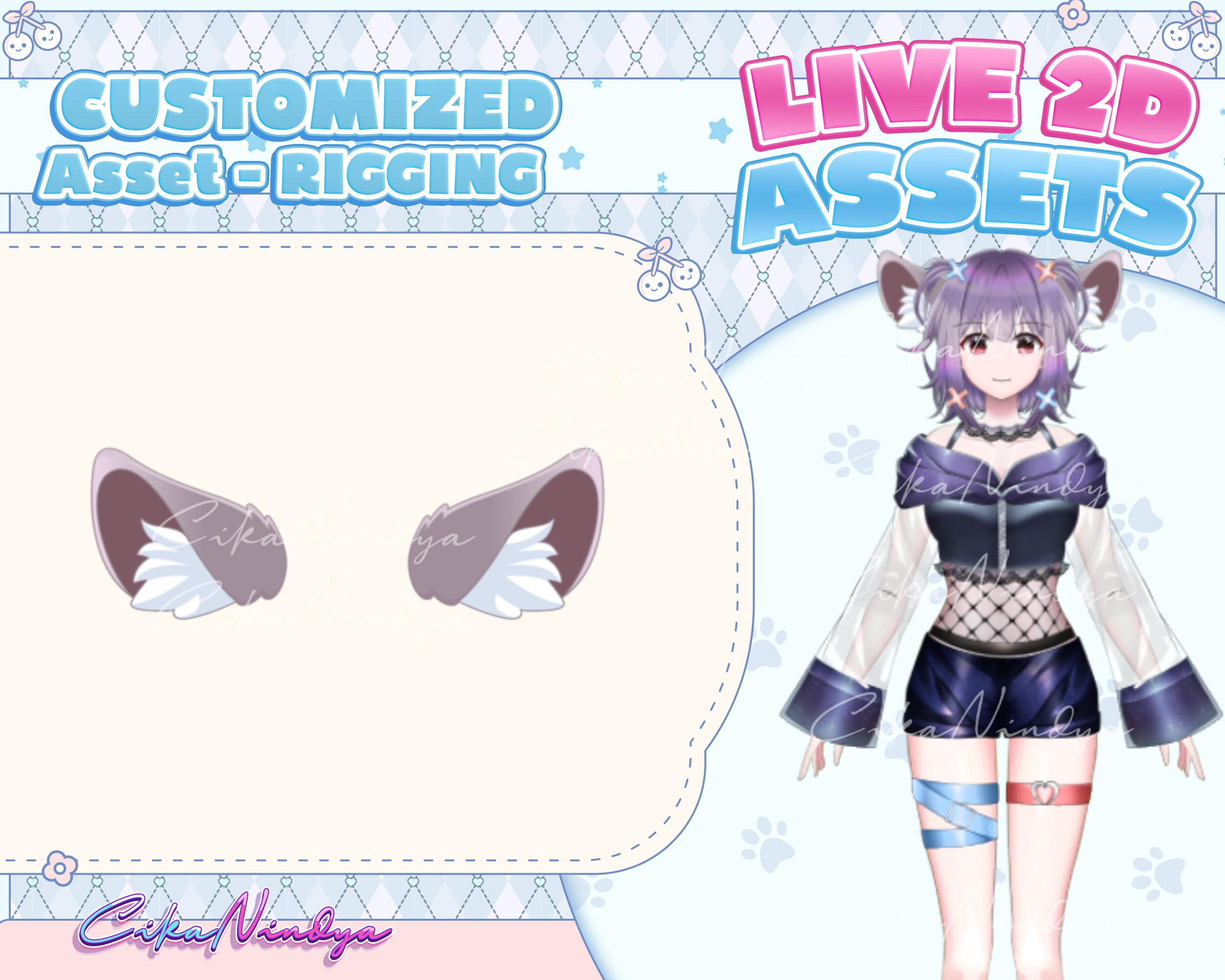 Vtuber Assets Twitch Assets Stream Assets Live2d Asset - Etsy