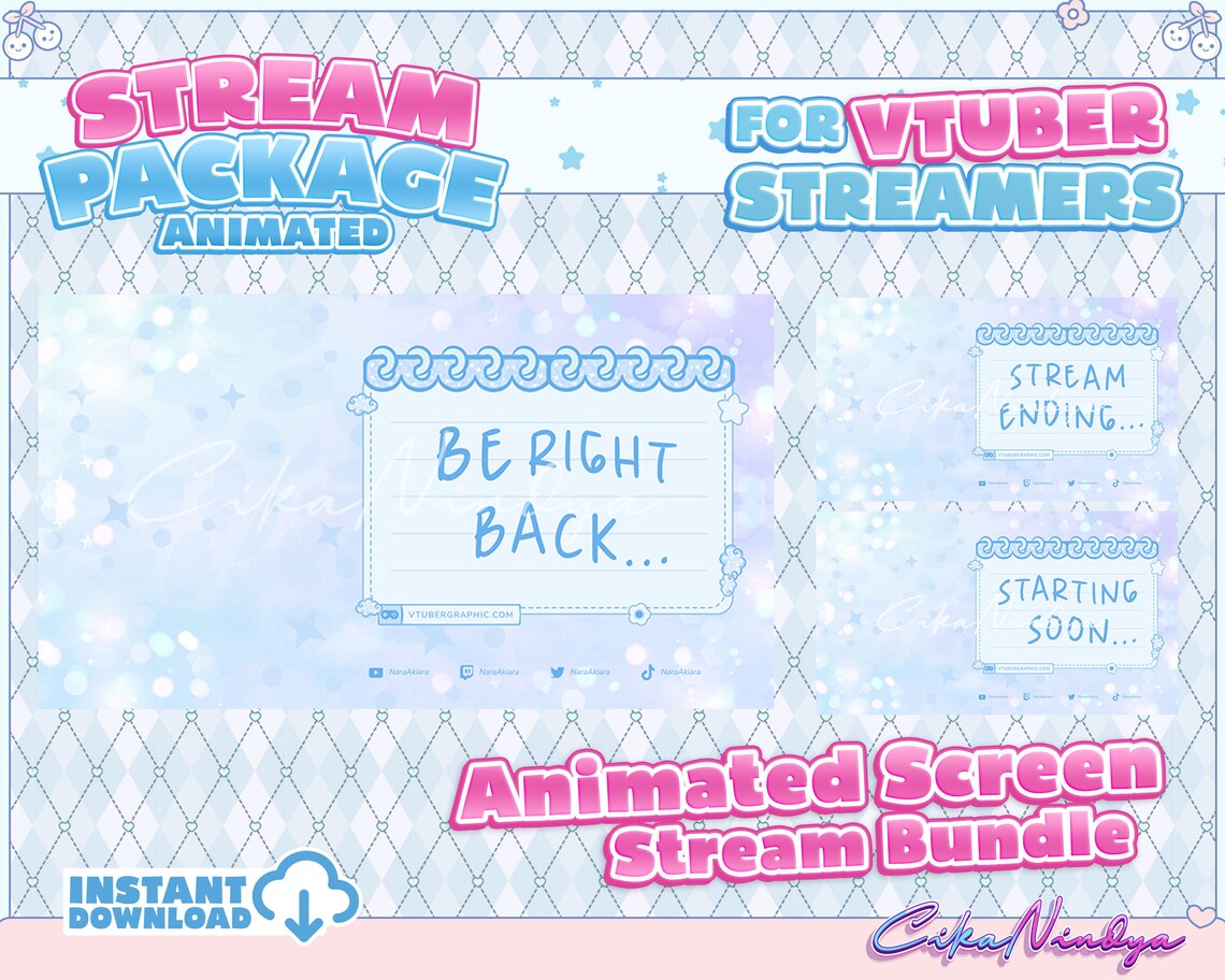 Vtuber Overlay Vtuber Twitch Overlays Stream Overlay - Etsy