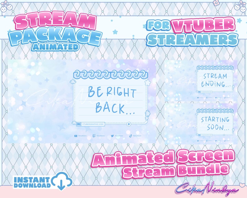 Vtuber Overlay Vtuber Twitch Overlays Stream Overlay - Etsy