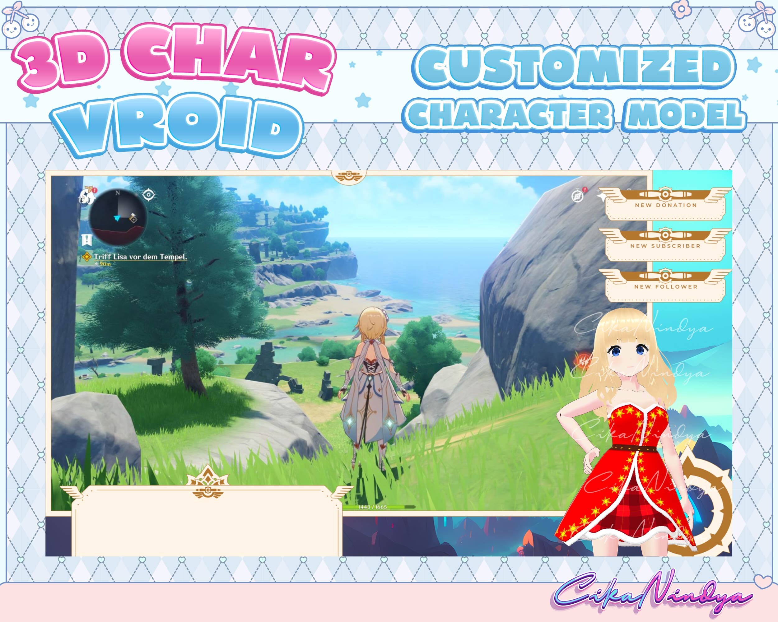 3D Vroid Character Vtuber Model Streamer Avatar Add - Etsy