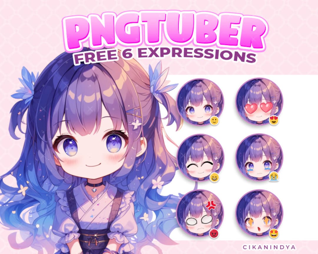 PNG Tuber | Interactive and Cute PNG Tuber Little Girl Characters for ...